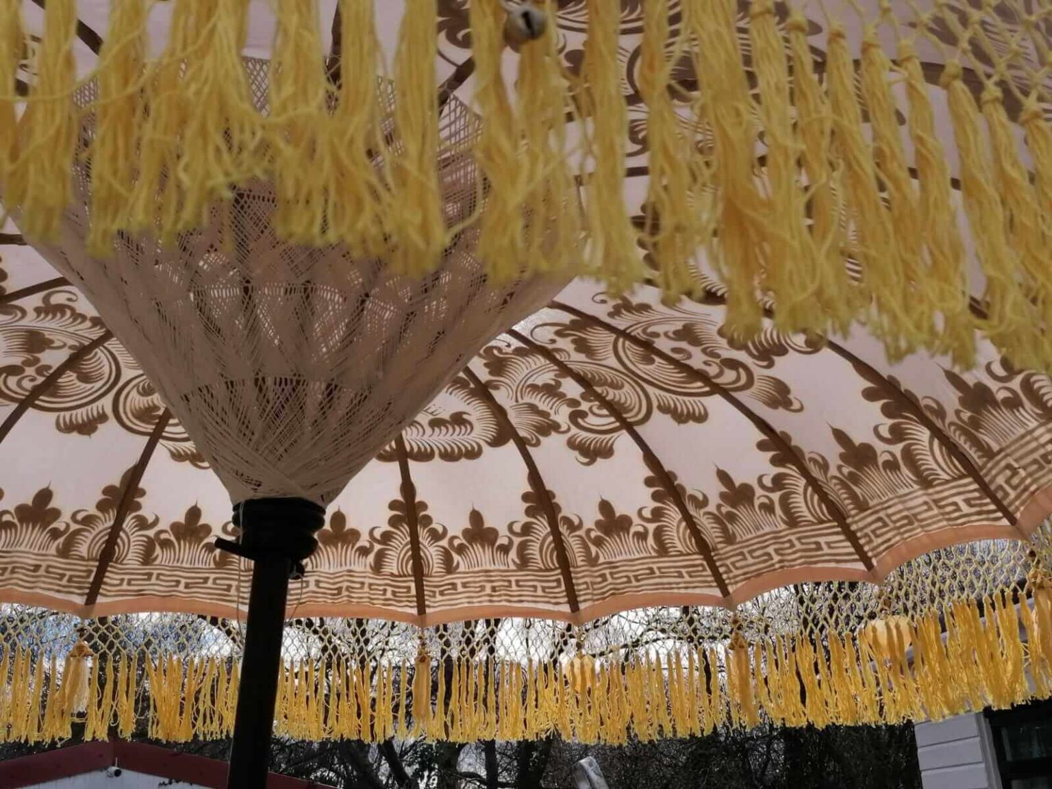 Pink garden sun parasol