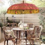 Pink garden sun parasol