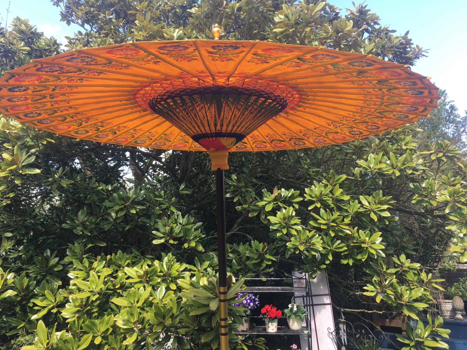 stunning garden umbrella - hand painted